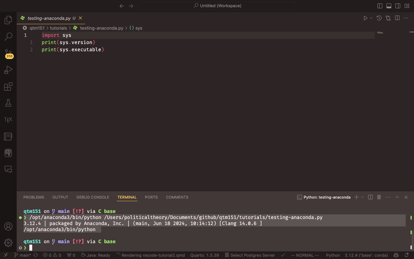 Installing VS Code and Connecting it with Anaconda – DATASCI 151